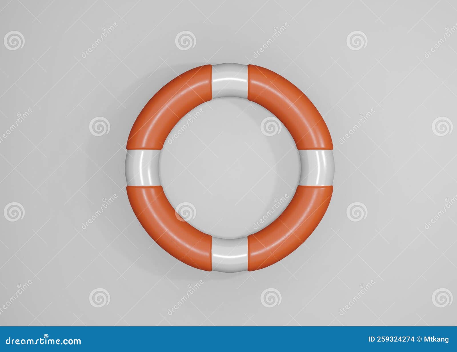 Isolated 3d Render of Life Buoy for Saving Concepts Stock Illustration ...
