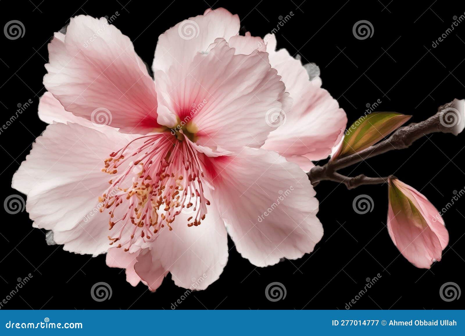 Isolated 3D Rendering of Cherry Blossom on Transparent Background ...