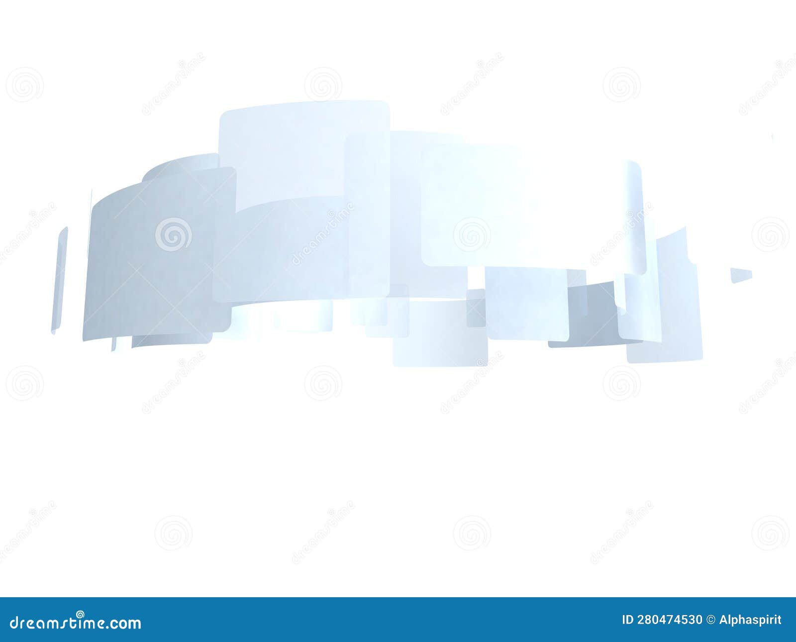 Isolated 3d Rendering of Futuristic Multi Screen Vision Stock ...
