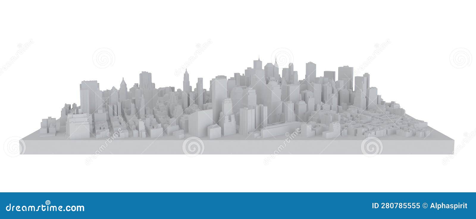 Isolated 3d Rendering of a Modern City Project Stock Illustration ...
