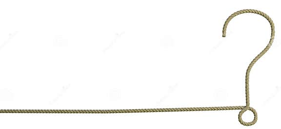 Isolated 3d Rendering of a Rope with Question Mark Stock Illustration ...