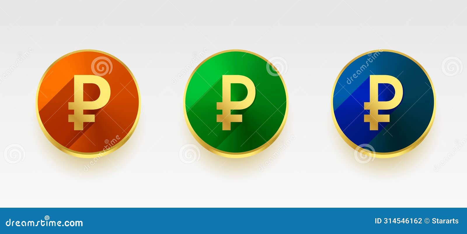 Isolated and 3d Rouble Golden Coin in 3d Style Stock Vector ...