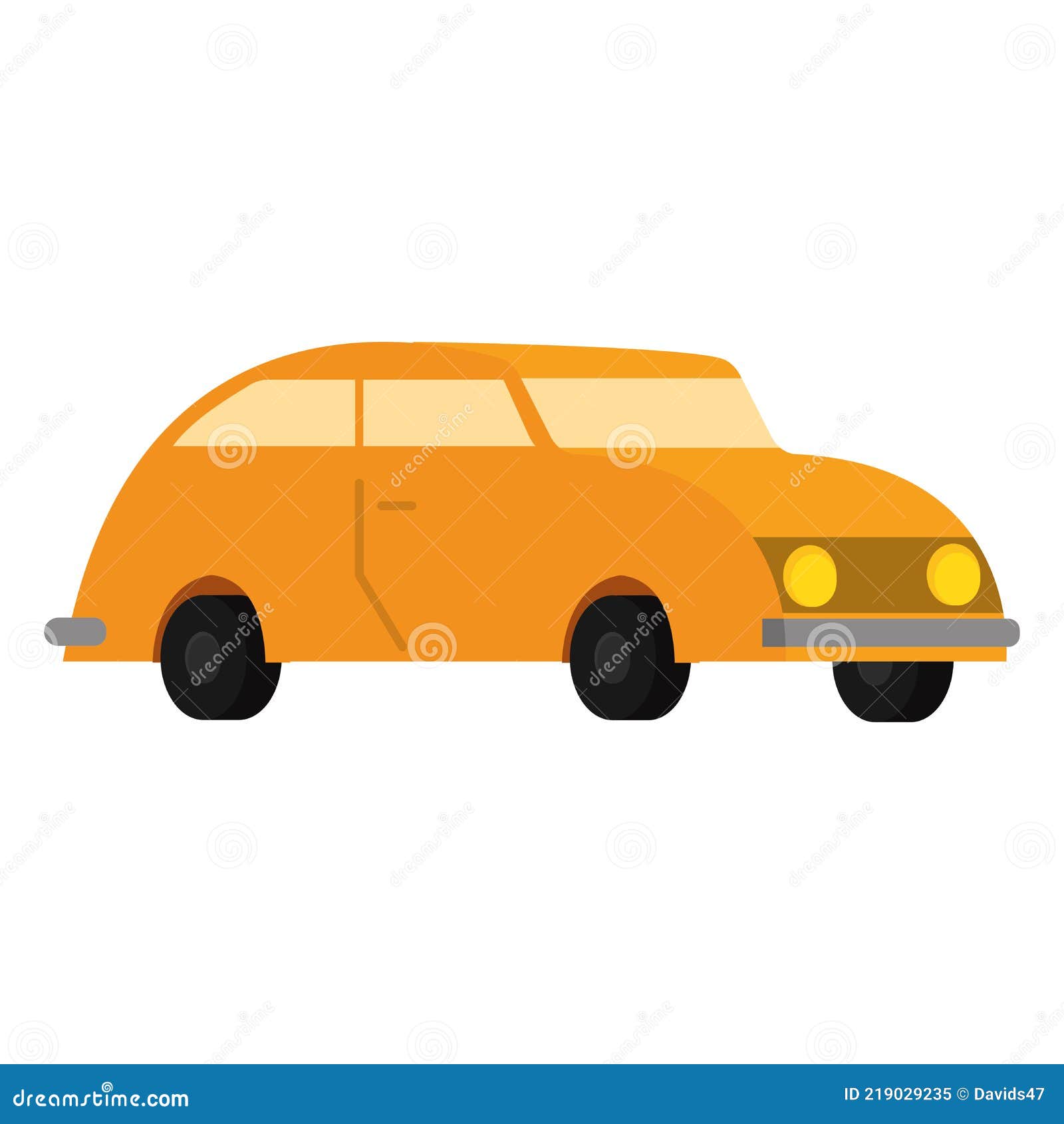 Isolated 3d Yellow Car Icon Stock Vector - Illustration of icon, road ...