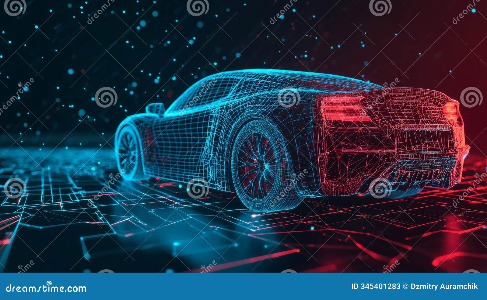 Isolated on a Dark Blue Background, Abstract Modern Illustration of a ...