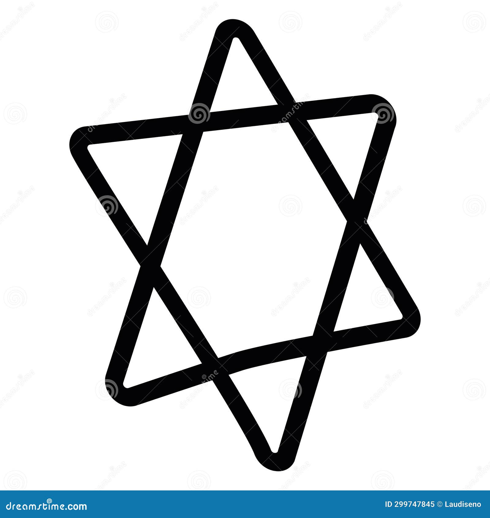Isolated David Star Shape Icon Vector Stock Illustration - Illustration ...