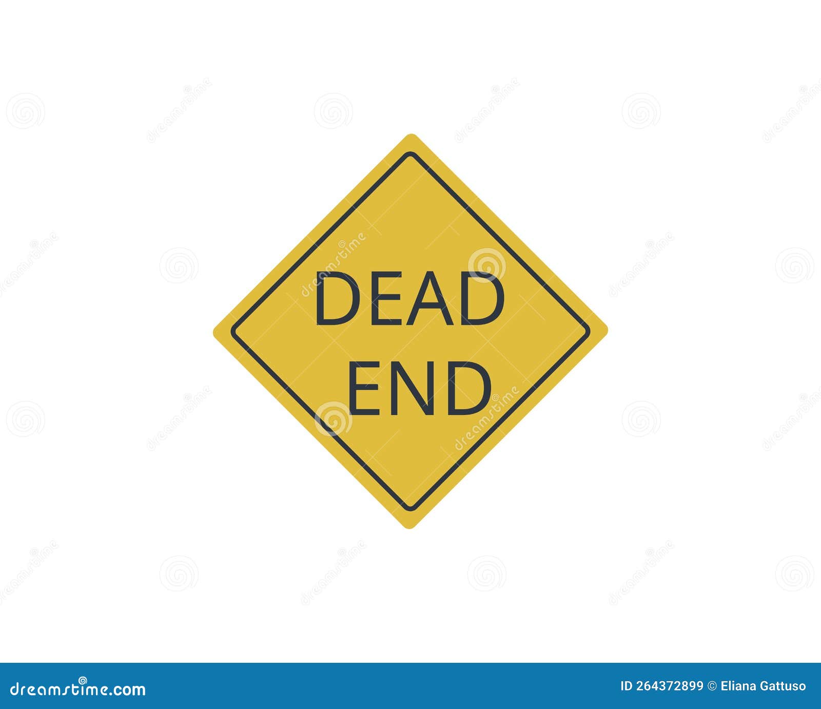 Isolated Dead End Traffic Signal. Flat Design Stock Vector ...