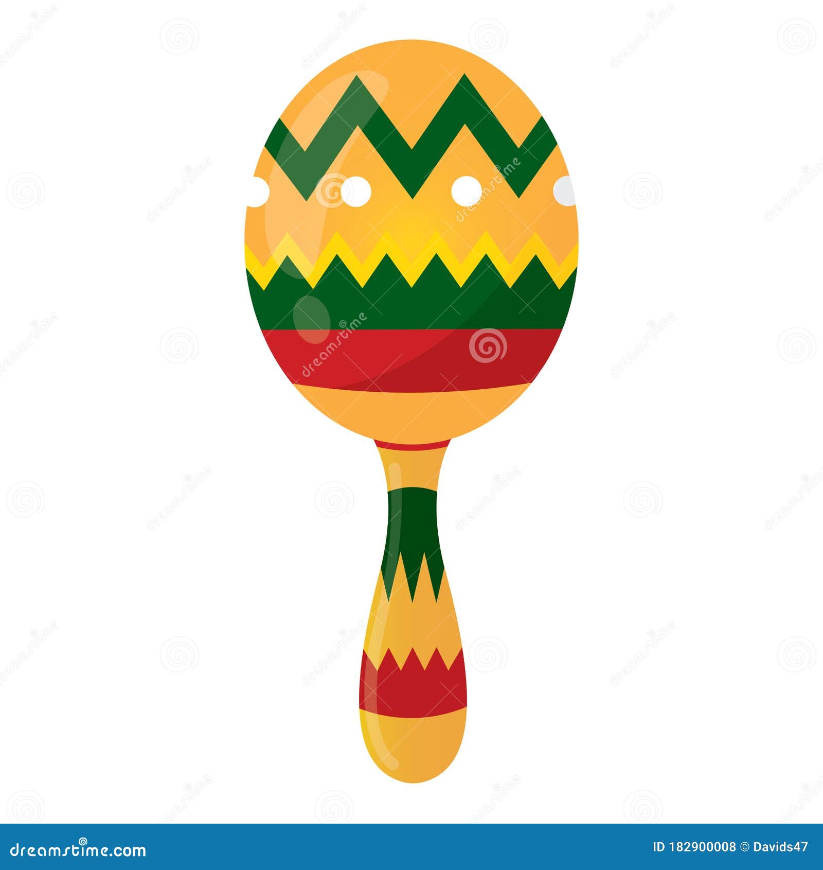 Isolated Decorated Maraca Image Stock Vector - Illustration of ...