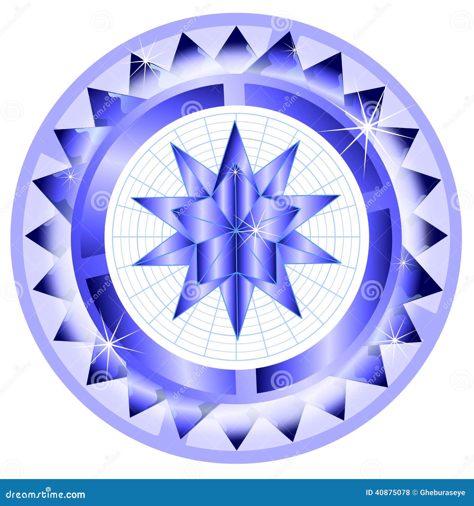 Isolated Decorated Shield with Star Stock Illustration - Illustration ...