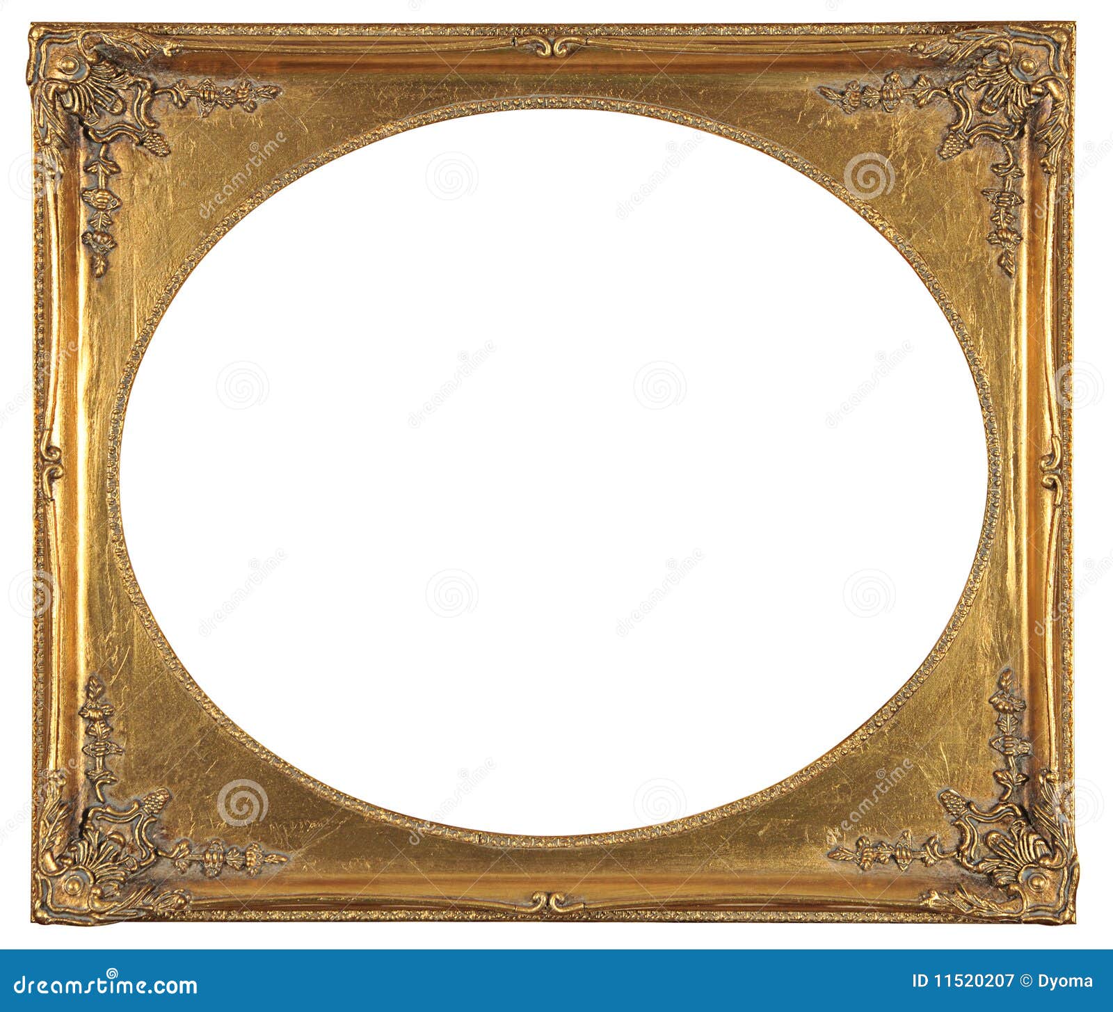 Isolated Decorative Bronze Frame Stock Image - Image of modern, antique ...