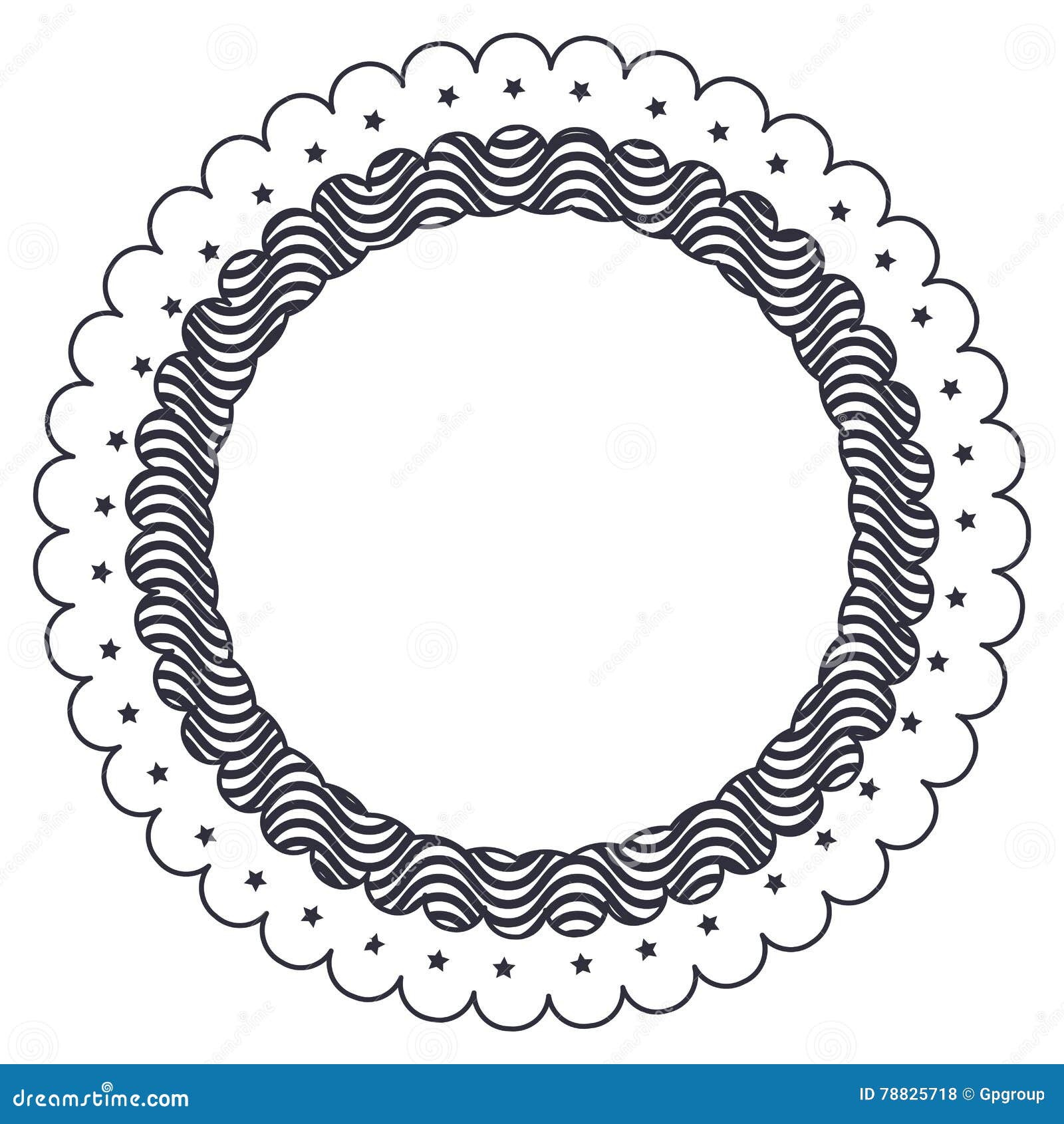 Isolated Decorative Circle Frame Design Stock Vector - Illustration of ...