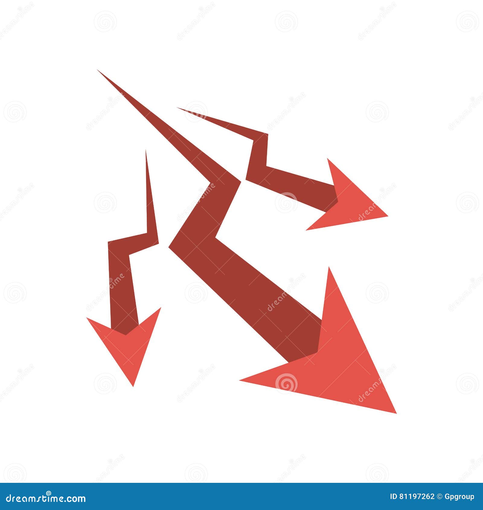 Isolated Decrease Arrow Design Stock Vector - Illustration of directional, arrow: 81197262