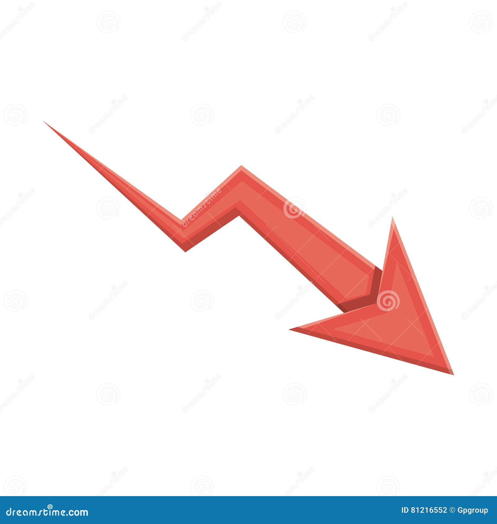 Isolated Decrease Arrow Design Stock Vector - Illustration of motion, vector: 81216552