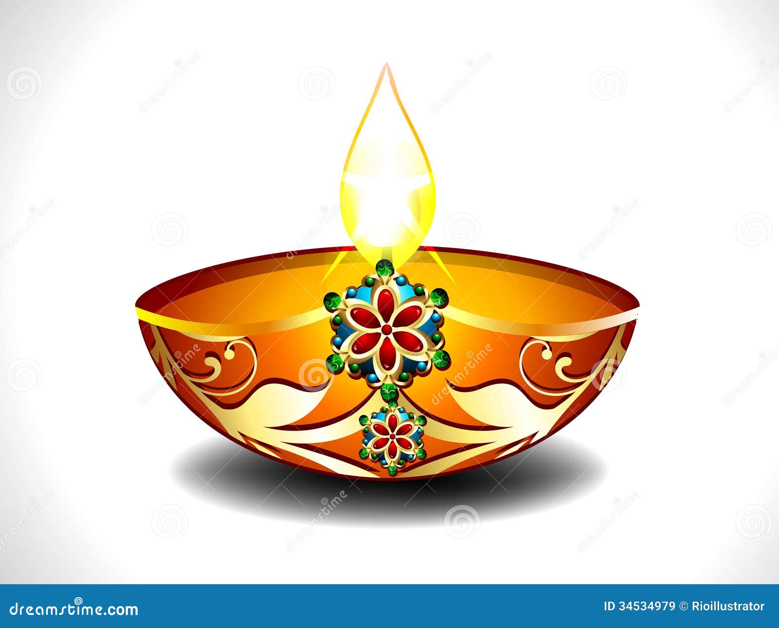 Isolated Deepak Background stock vector. Illustration of ethnicity ...