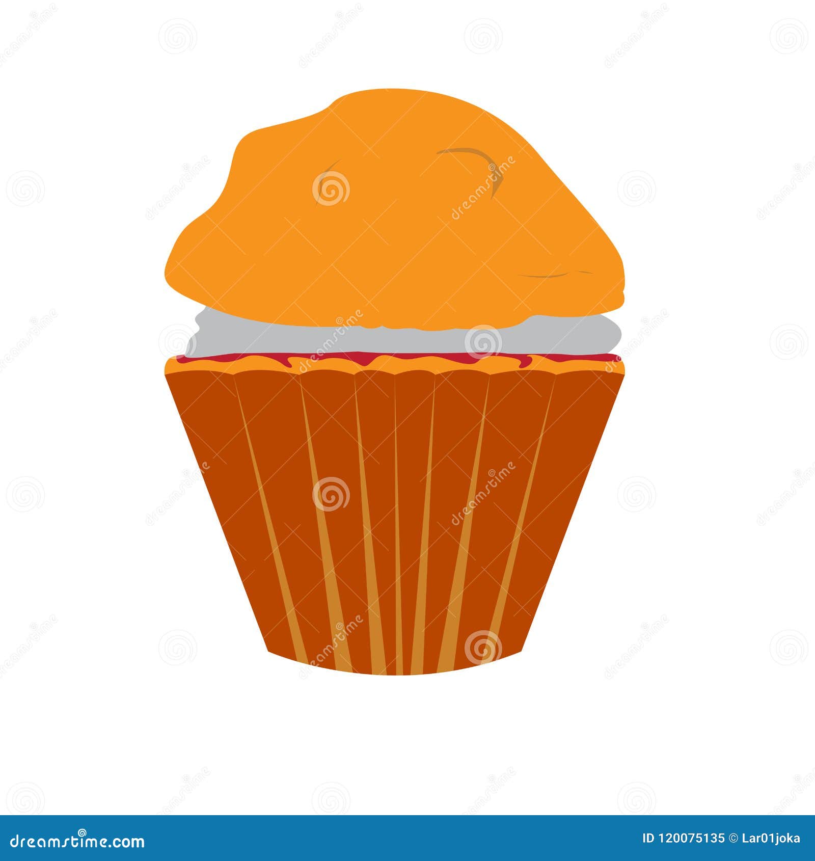 Isolated muffin icon stock vector. Illustration of sugar - 120075135