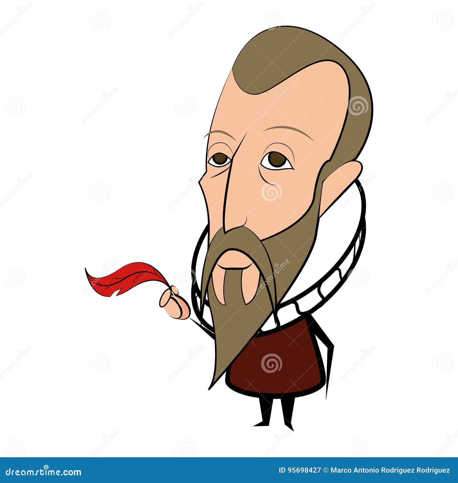 Isolated Descartes Character Stock Illustration | CartoonDealer.com ...