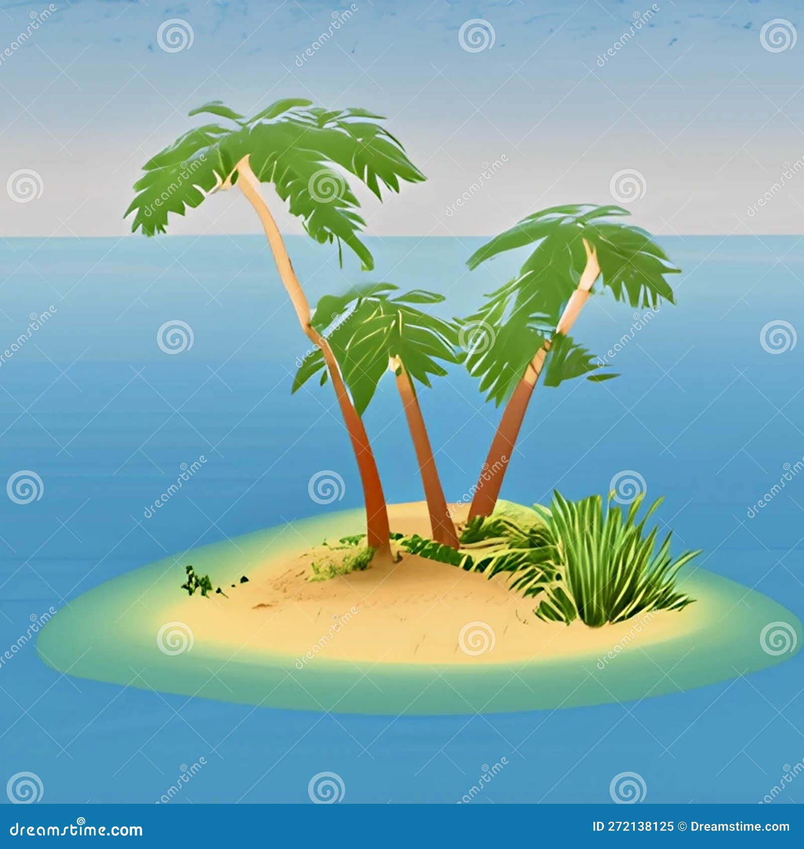 Isolated desert island stock illustration. Illustration of desert ...