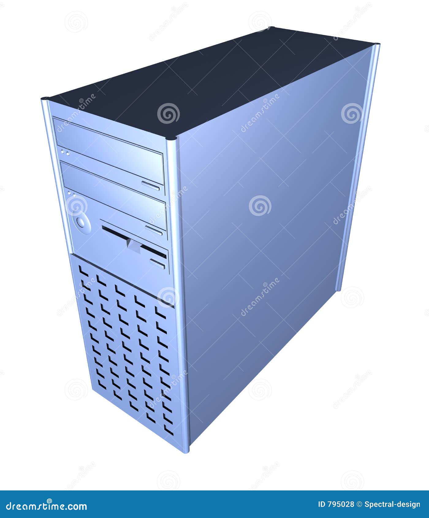 Isolated Desktop PC 2 stock illustration. Illustration of case - 795028