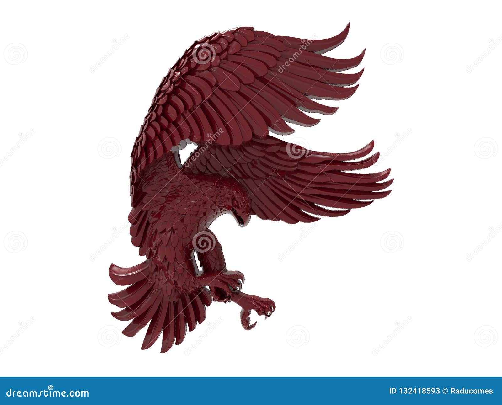 Isolated Detailed Hawk in Attack Posture Stock Illustration ...