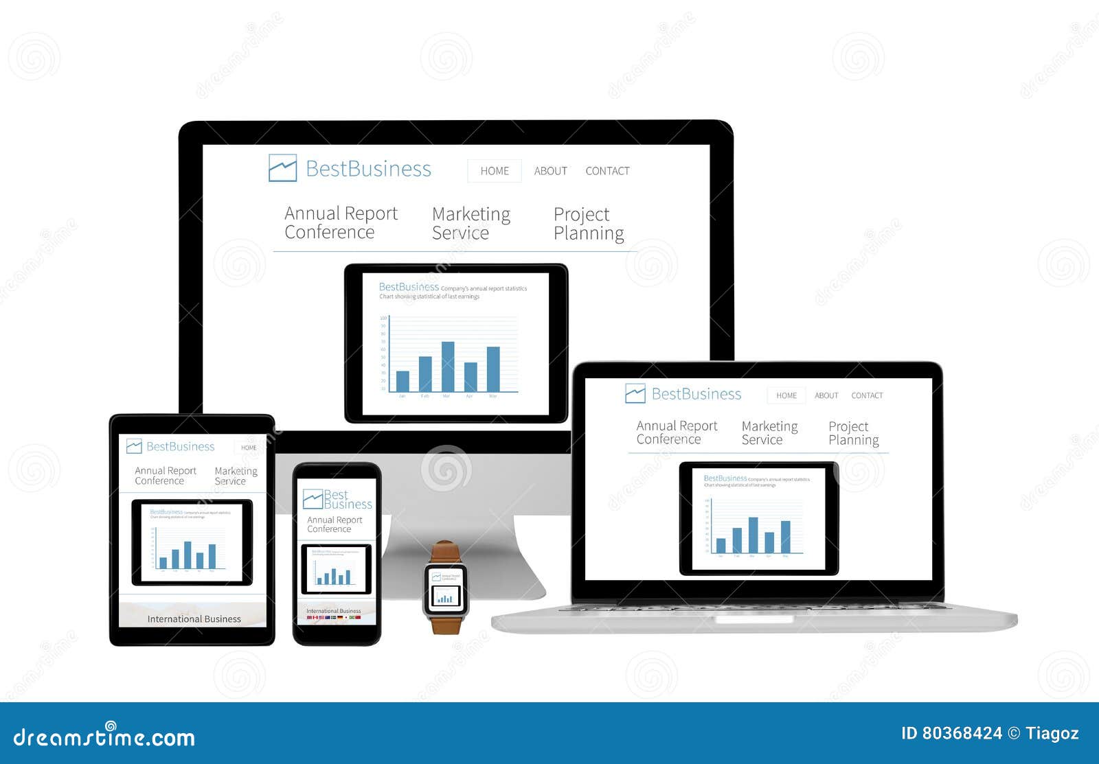 Isolated Devices Responsive - Business Website Stock Photo - Image of ...