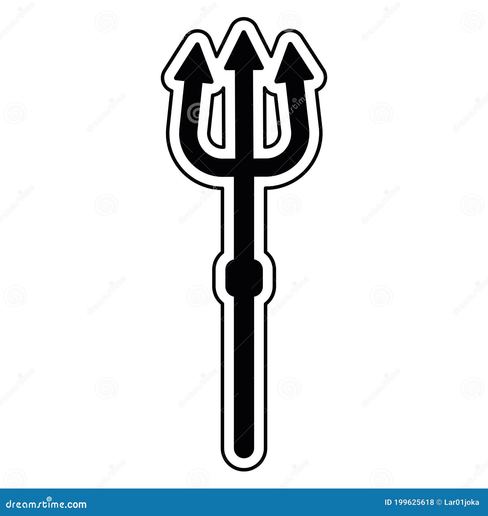 Isolated devil fork icon stock vector. Illustration of evil - 199625618