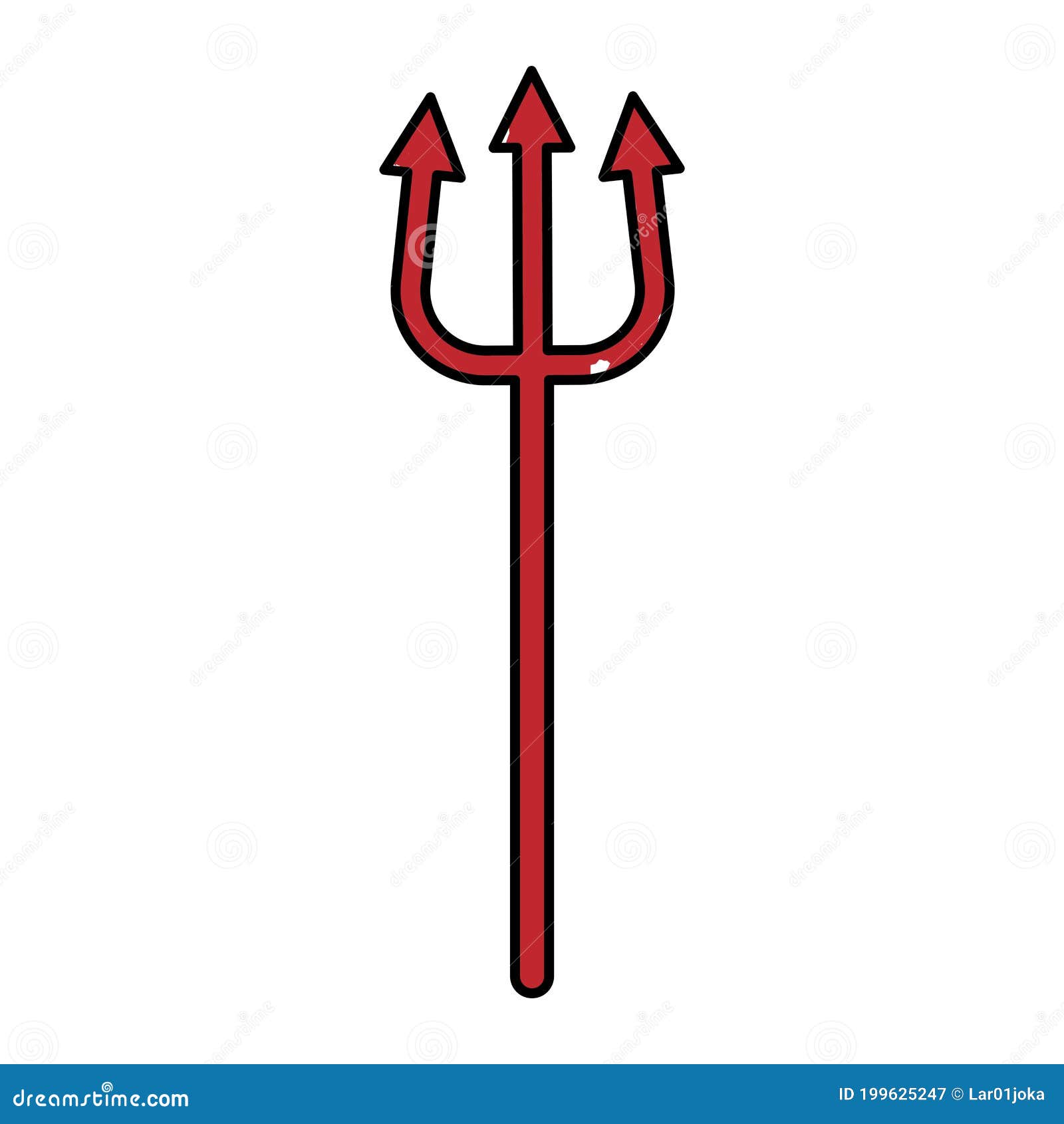 Isolated devil fork icon stock vector. Illustration of isolated - 199625247