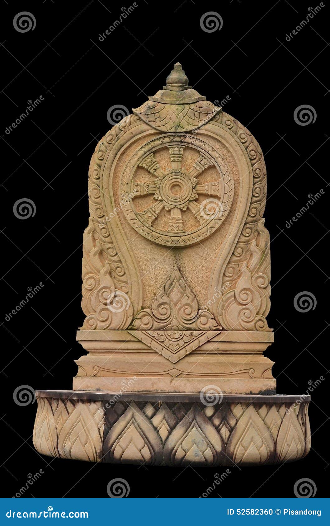 Isolated of Dharamacakra Statue Stock Photo - Image of faith, asian ...