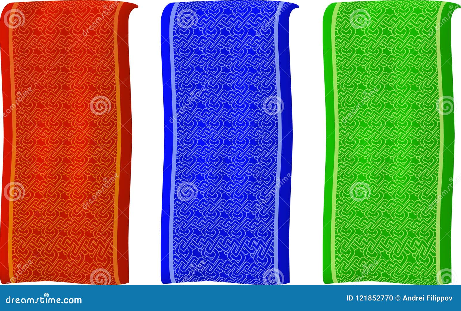 Isolated Different Colored Banners with Pattern Stock Vector ...