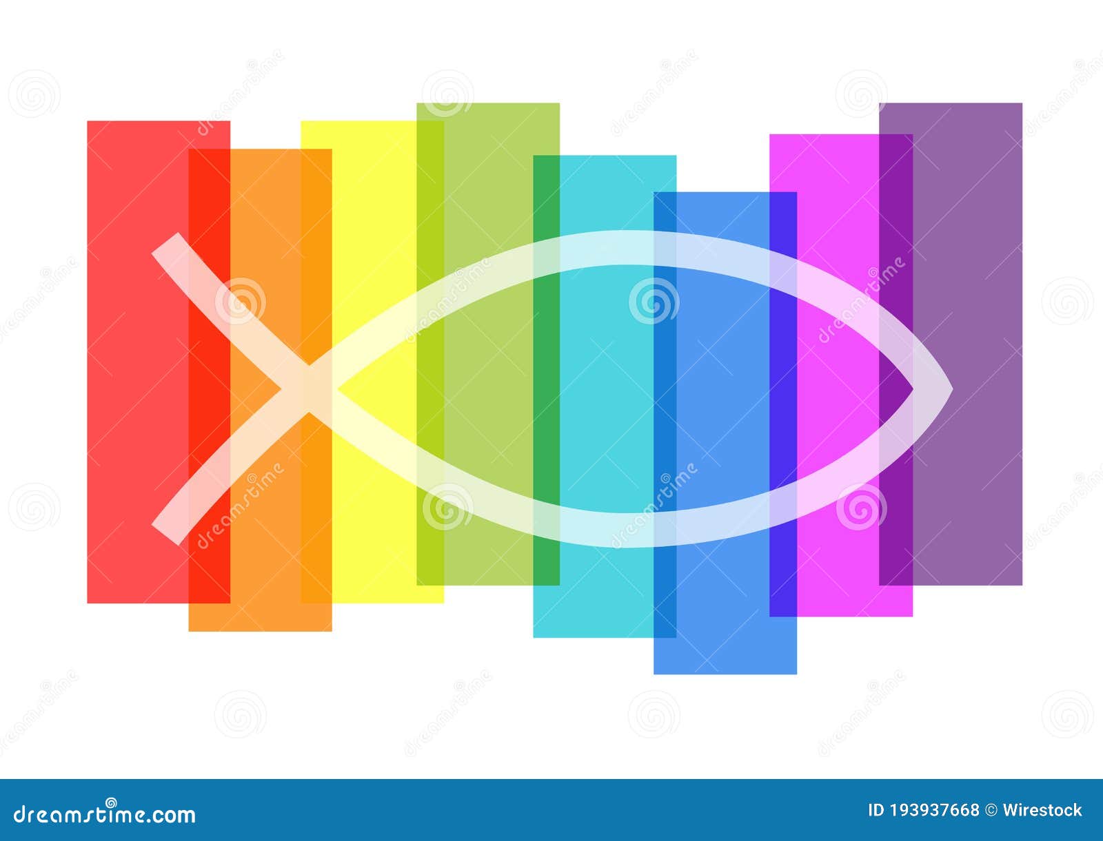Isolated Digital Illustration of the Ichthys Symbol on a Colorful ... Isolated Digital Illustration of the Ichthys Symbol on a Colorful ...