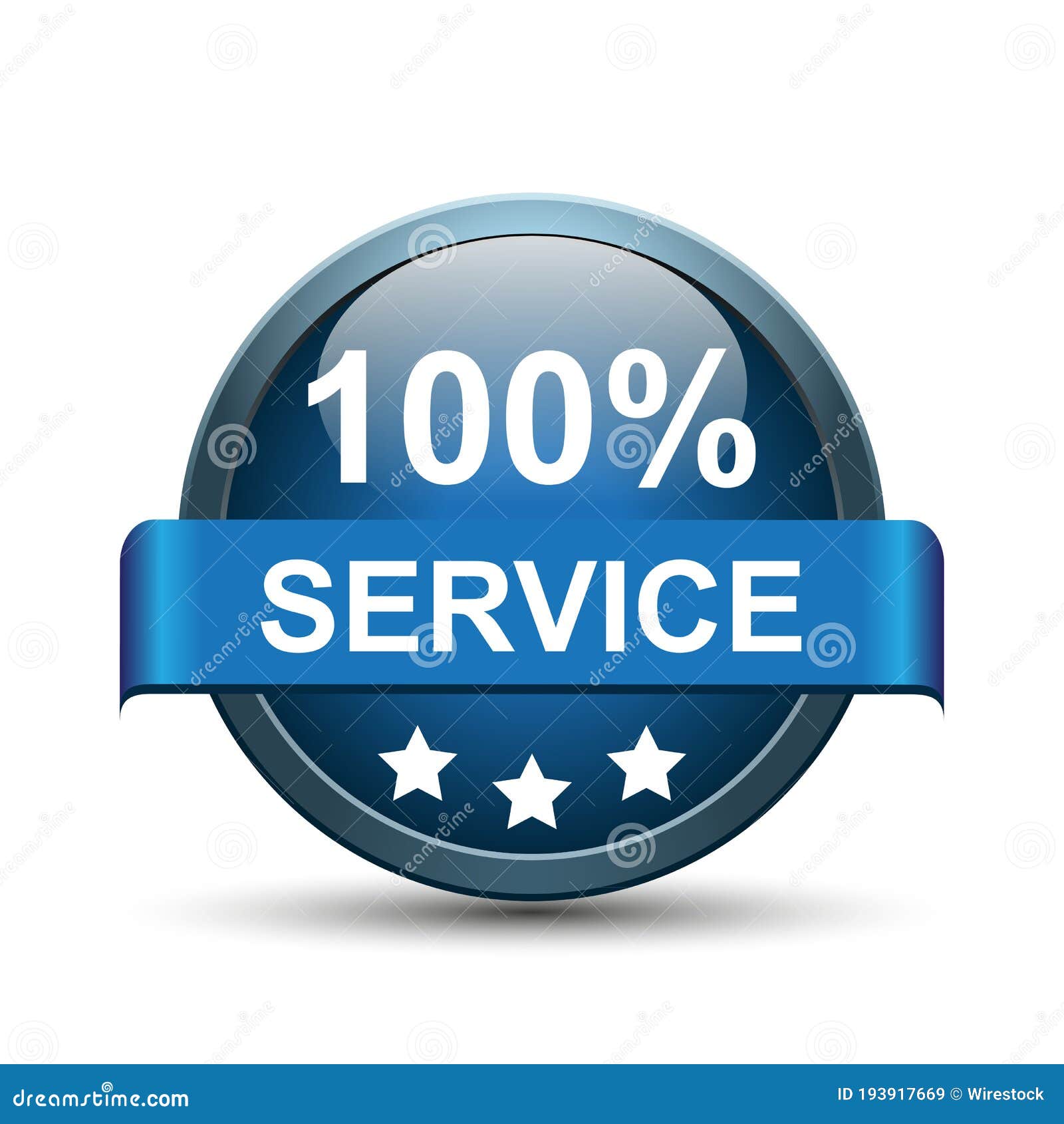 Isolated Digital Illustration of a Service Award Sign Stock ...
