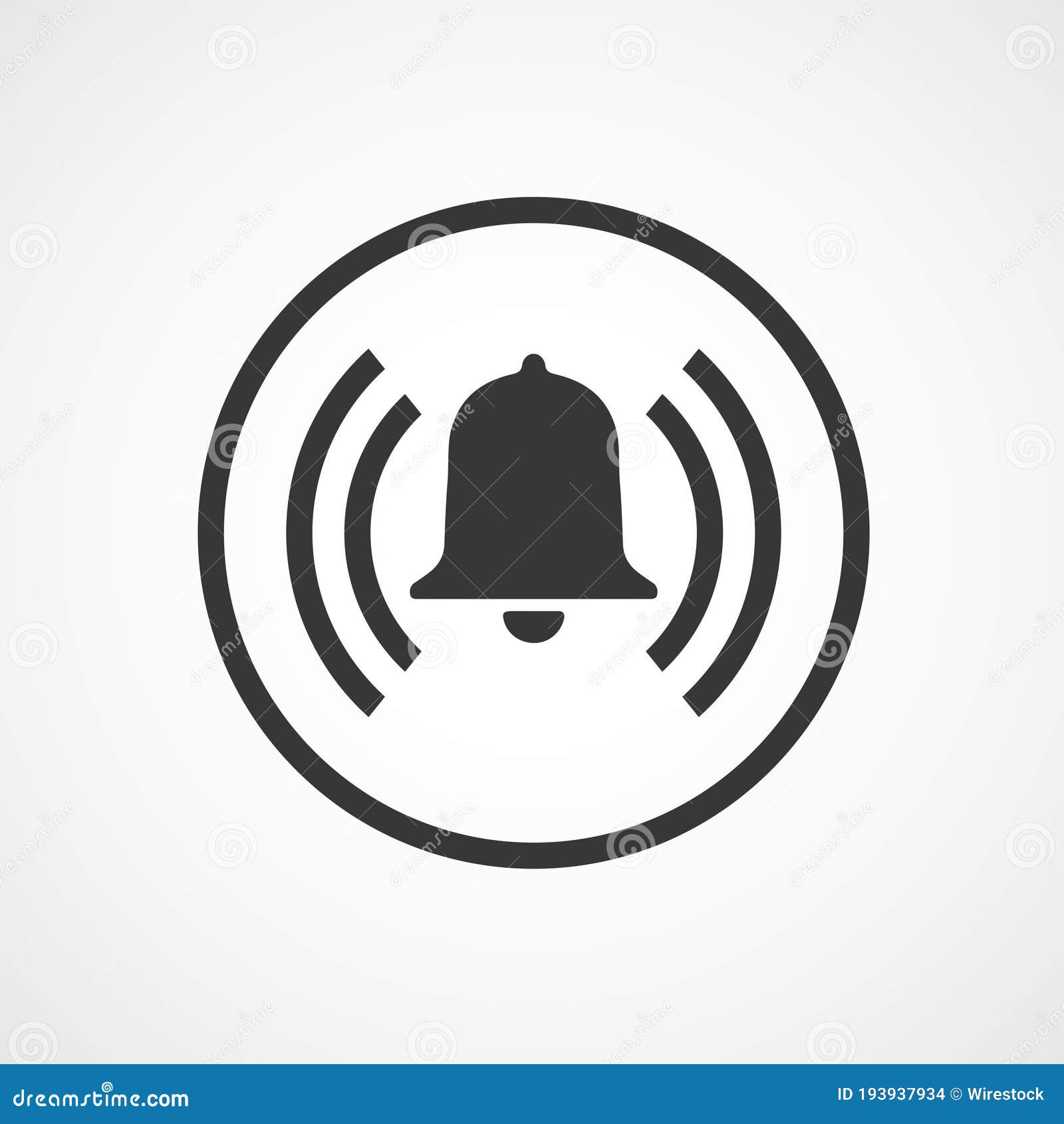 Bell Symbol On Background Design. Gong Sign With Simple Background ...