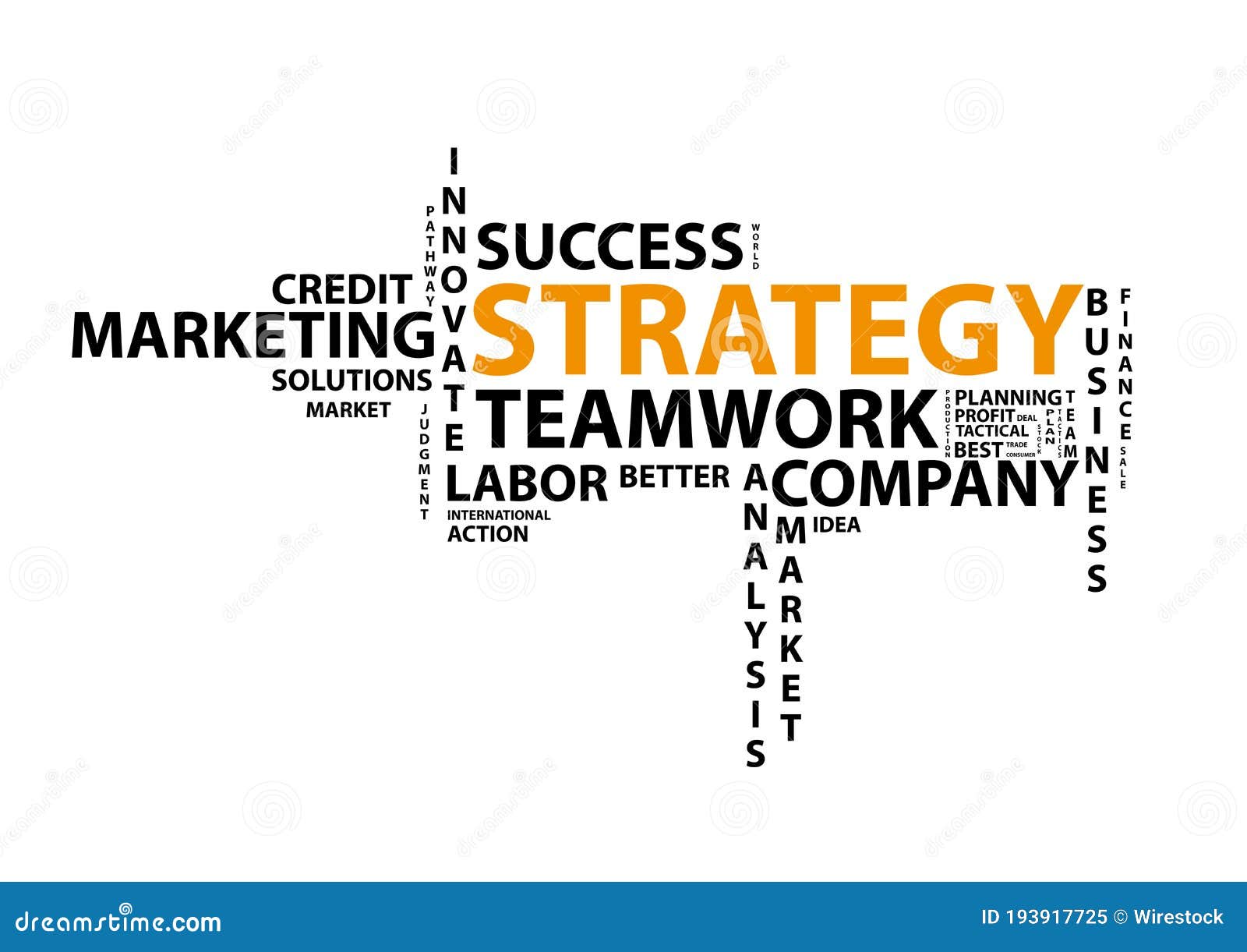 Isolated Digital Illustration of Strategy-related Words Stock ...