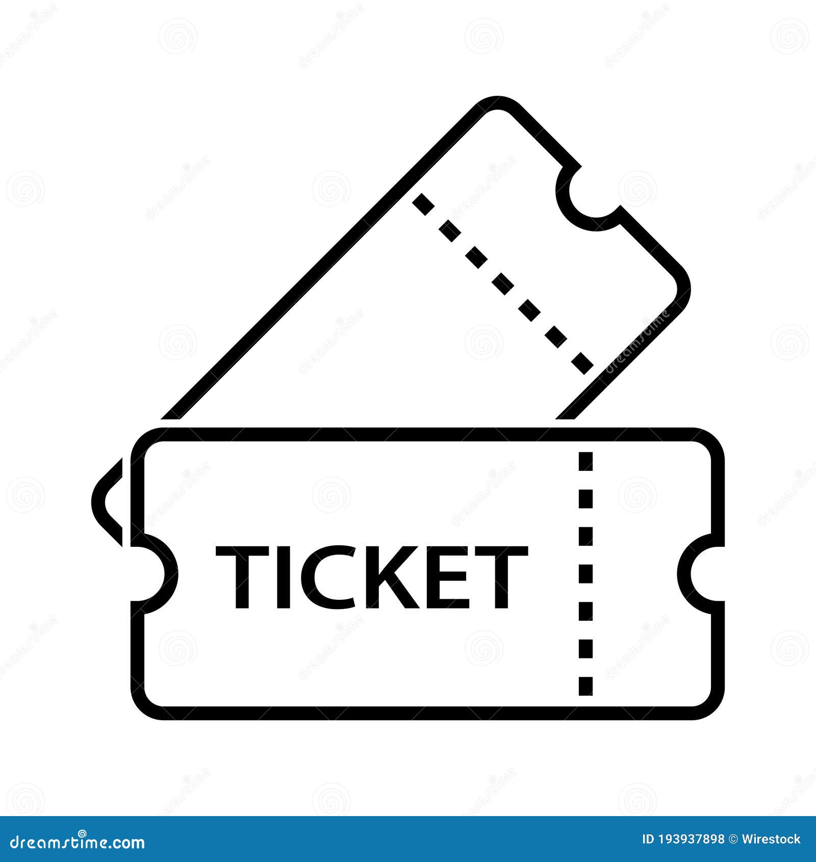 Isolated Digital Illustration of Tickets Stock Illustration ...