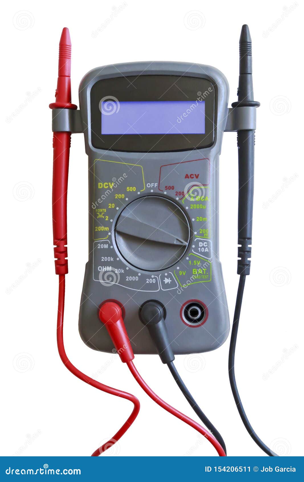 Isolated Digital Multimeter on White Background Stock Image - Image of ...