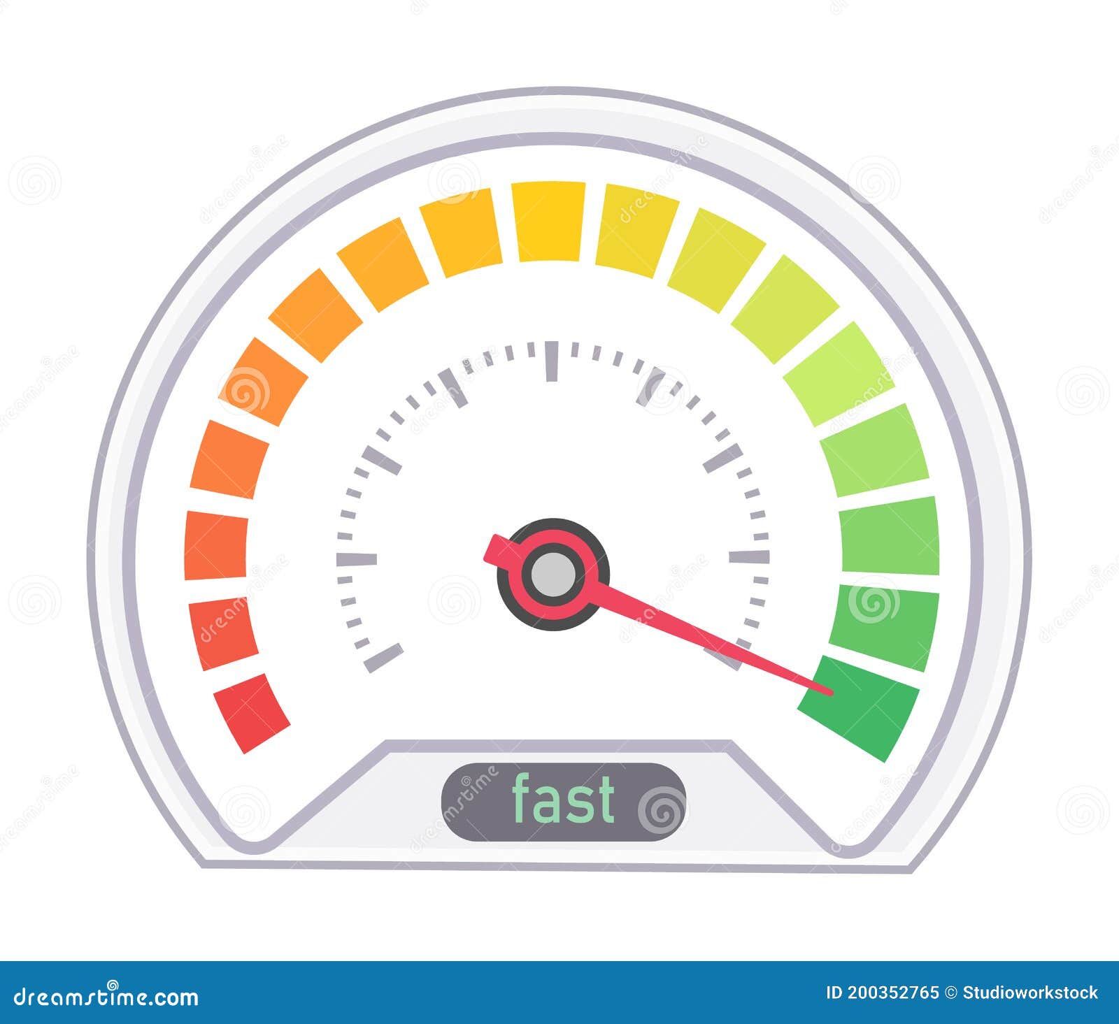 Digital Speedometer Indicating Fast Speed Motion Stock Vector ...