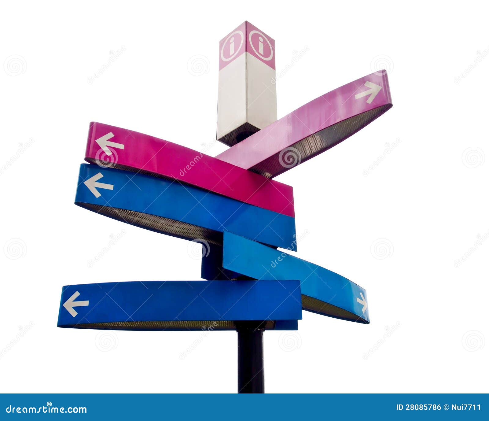 Isolated directional signs stock photo. Image of inform - 28085786