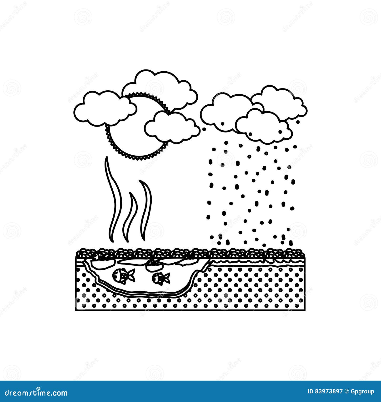 Isolated Dirty Lake and Pollution Design Stock Vector - Illustration of ...