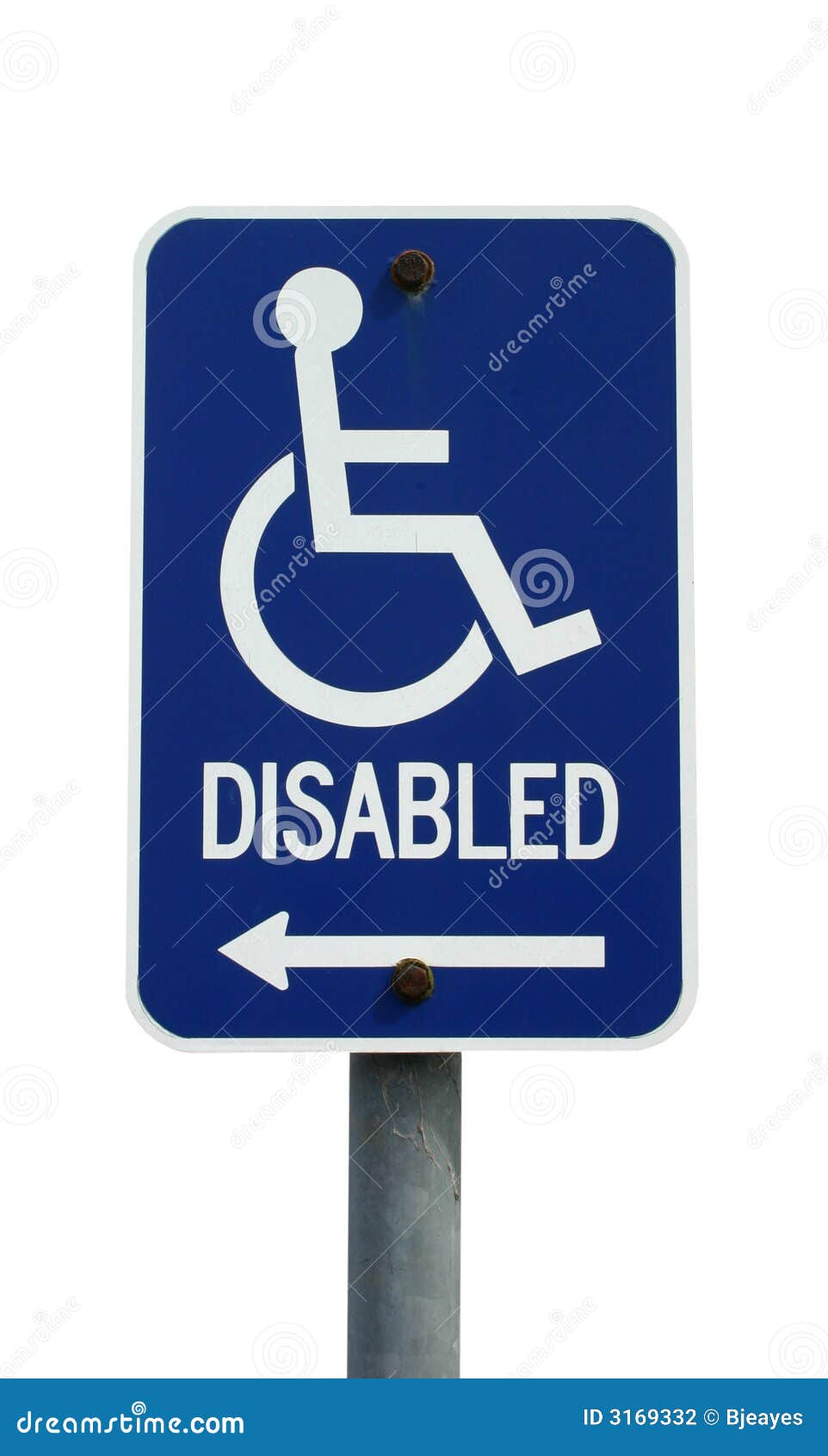 Isolated disabled sign stock photo. Image of blue, symbol - 3169332