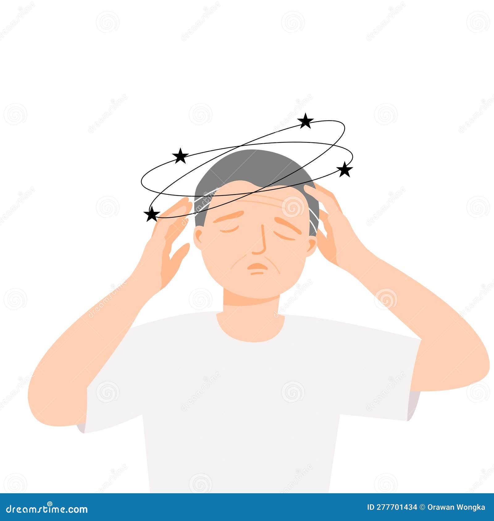 Isolated Dizzy Emoticon In A Flat Design. Stock Photography ...