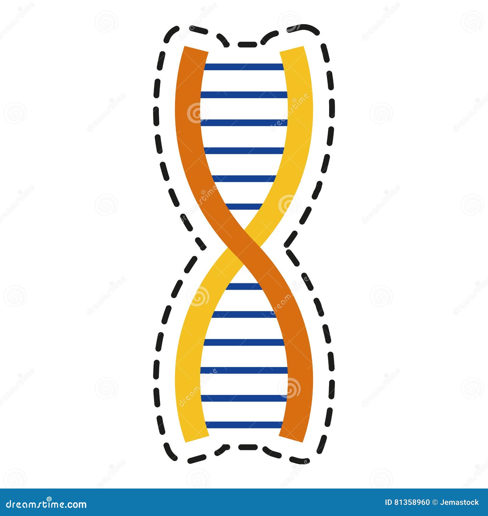Isolated dna design stock vector. Illustration of science - 81358960