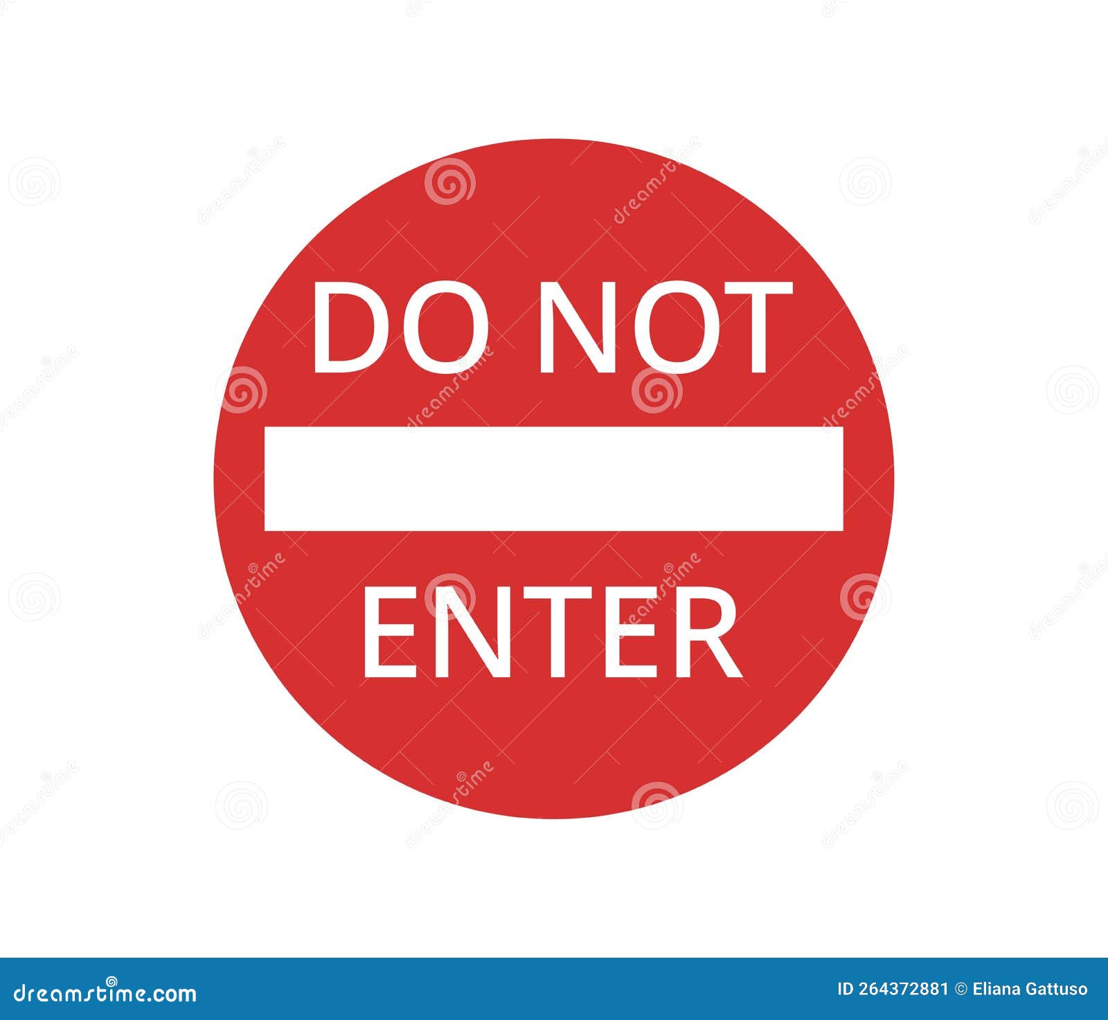 Isolated Do Not Enter Signal. Flat Design. Stock Vector - Illustration ...