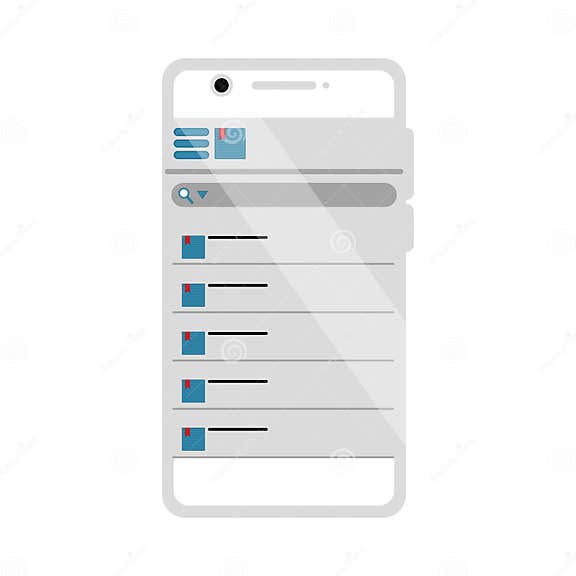 Isolated Document File Mobile App Stock Vector - Illustration of vector ...