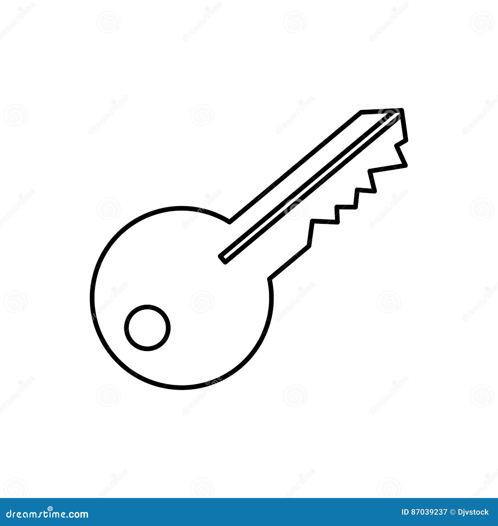 Isolated door key stock illustration. Illustration of concept - 87039237