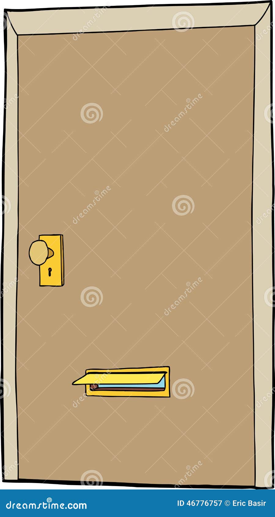 Isolated Door with Mail Slot Stock Vector - Illustration of ...