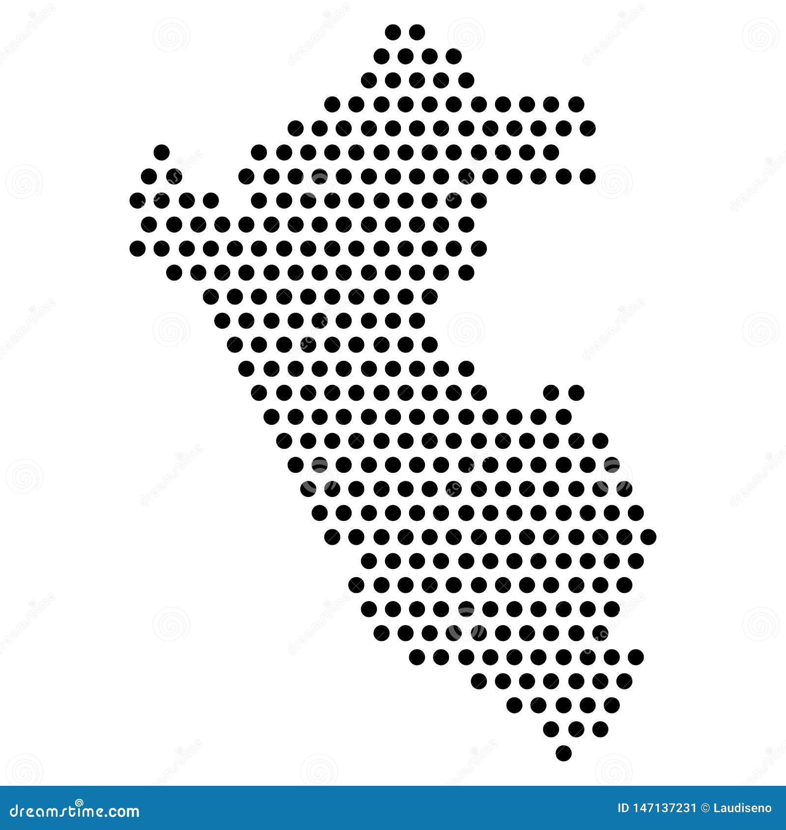 Isolated Dotted Political Map of Peru Stock Vector - Illustration of ...