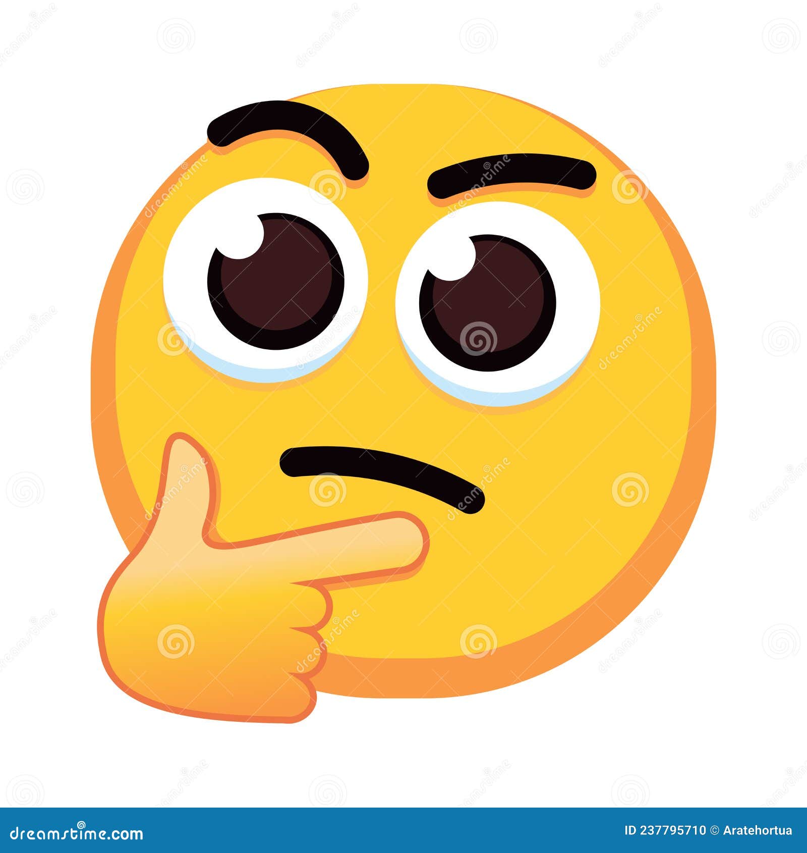 Isolated Doubt Colored Emoji Icon Stock Vector - Illustration of cute ...