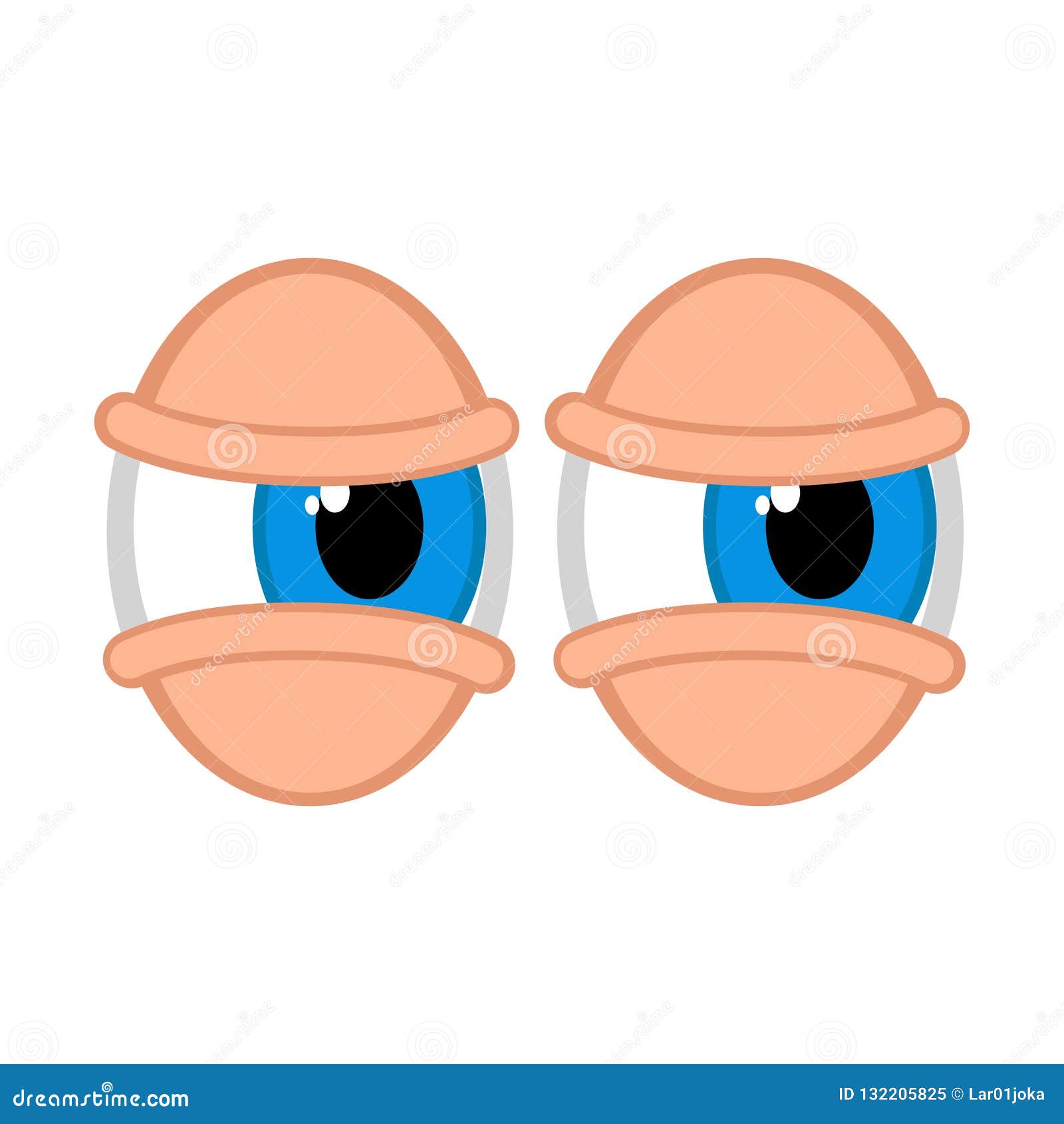 Isolated doubtful eyes stock vector. Illustration of macro - 132205825