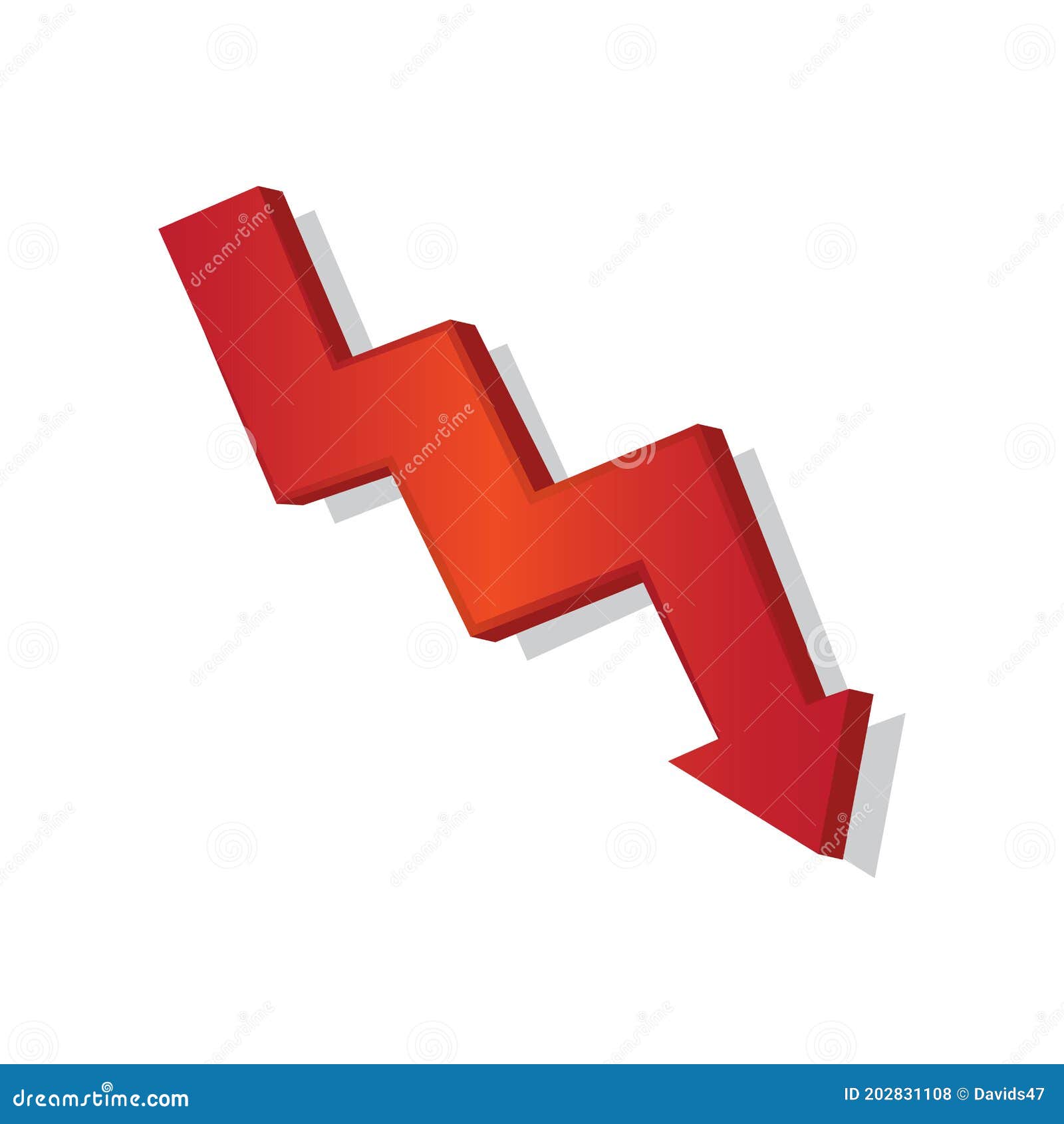 Isolated down symbol stock vector. Illustration of icon - 202831108
