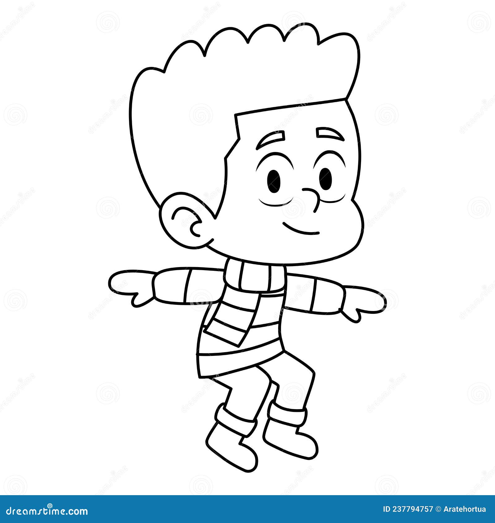 Isolated Draw Boy Winter Kid Illustration Vector Stock Vector ...