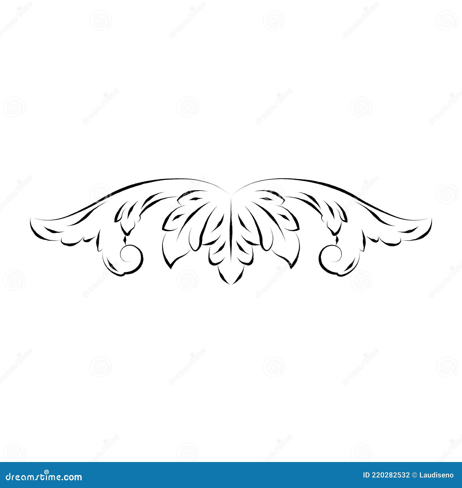 Isolated Draw Simple Arabesque Art Arabian Stock Vector - Illustration ...