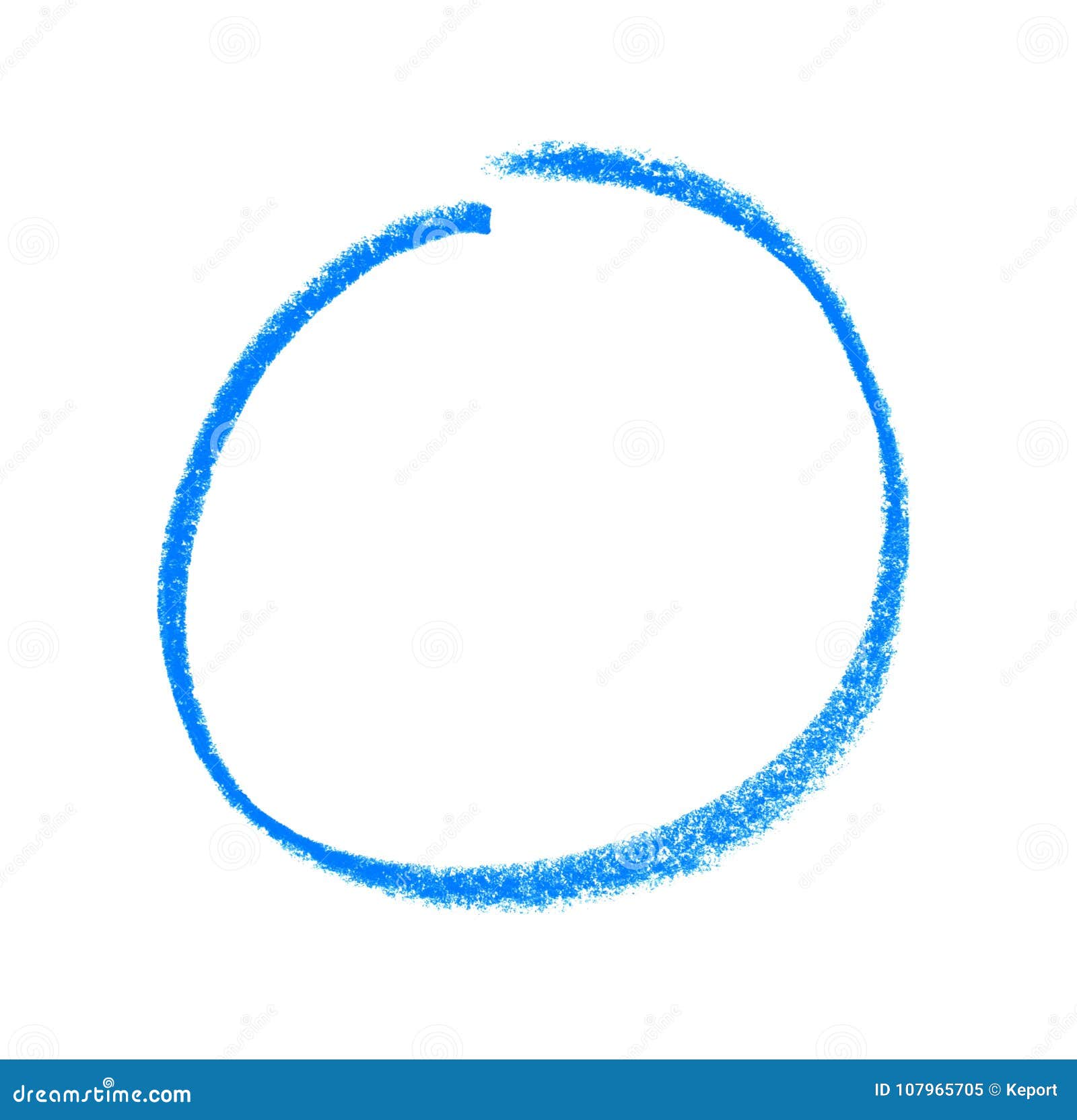 Isolated drawn blue circle stock illustration. Illustration of white ...